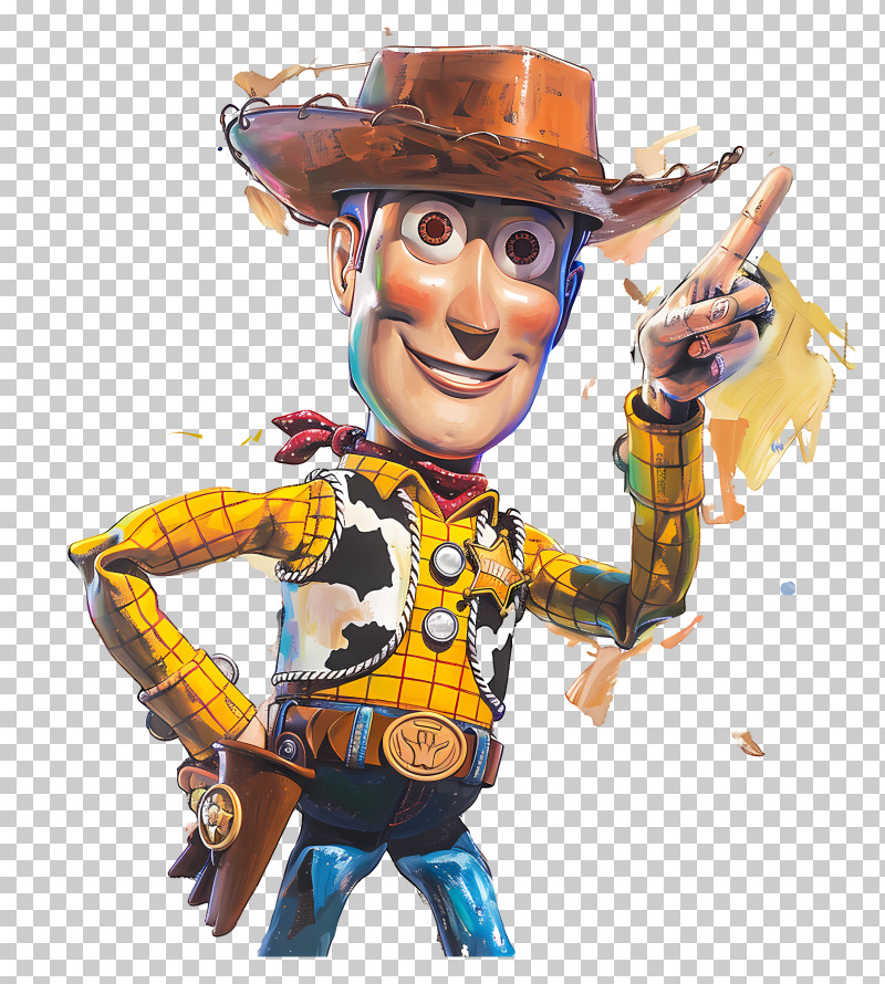 Toy Story - Cartoon Cowboy In Confident Pose With Hat PNG, Clipart ...