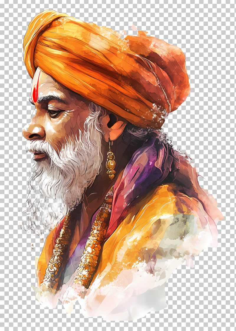Guru Nanak Jayanti - Wise Old Man In Traditional Attire PNG, Clipart ...