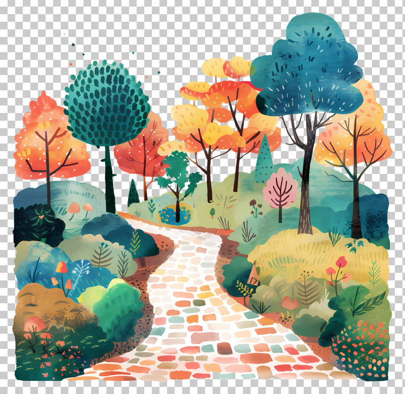 Forest - Colorful Forest Path PNG, Clipart, Autumn, Autumnal Colors ...