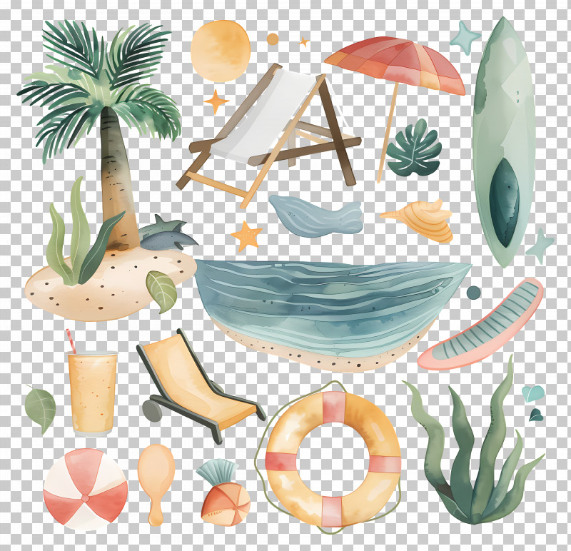 Beach - Summer Beach Essentials PNG, Clipart, Beach, Beach Items, Palm ...
