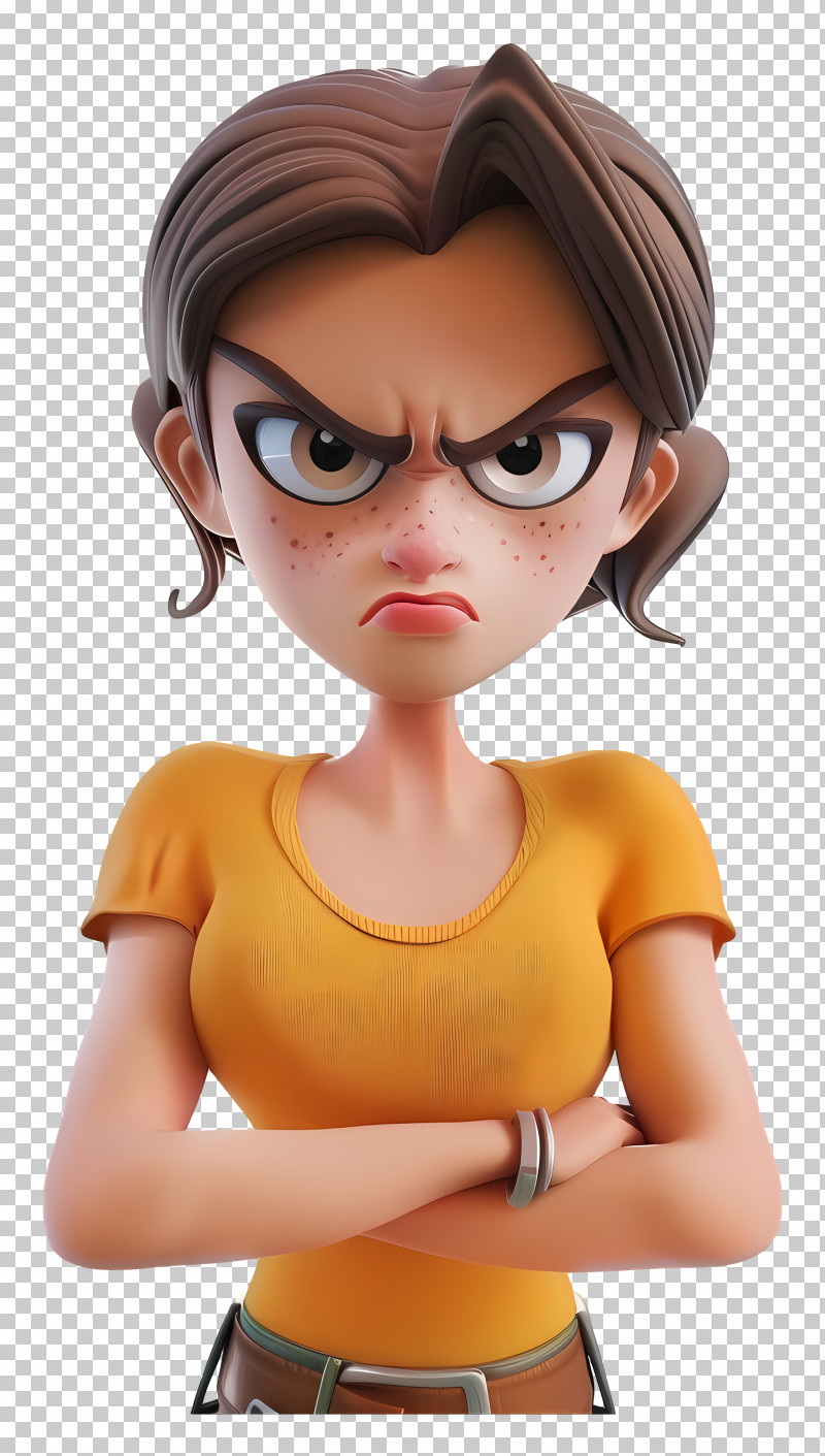 Angry Woman - Angry Cartoon Woman With Crossed Arms PNG, Clipart, Angry Cartoon Woman With ...