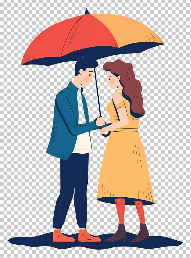 Couple Under Umbrella - Couple Sharing An Umbrella PNG, Clipart, Couple ...