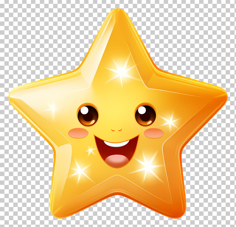 Emoji - Smiling Cartoon Star With A Golden Glow PNG, Clipart, Animated ...