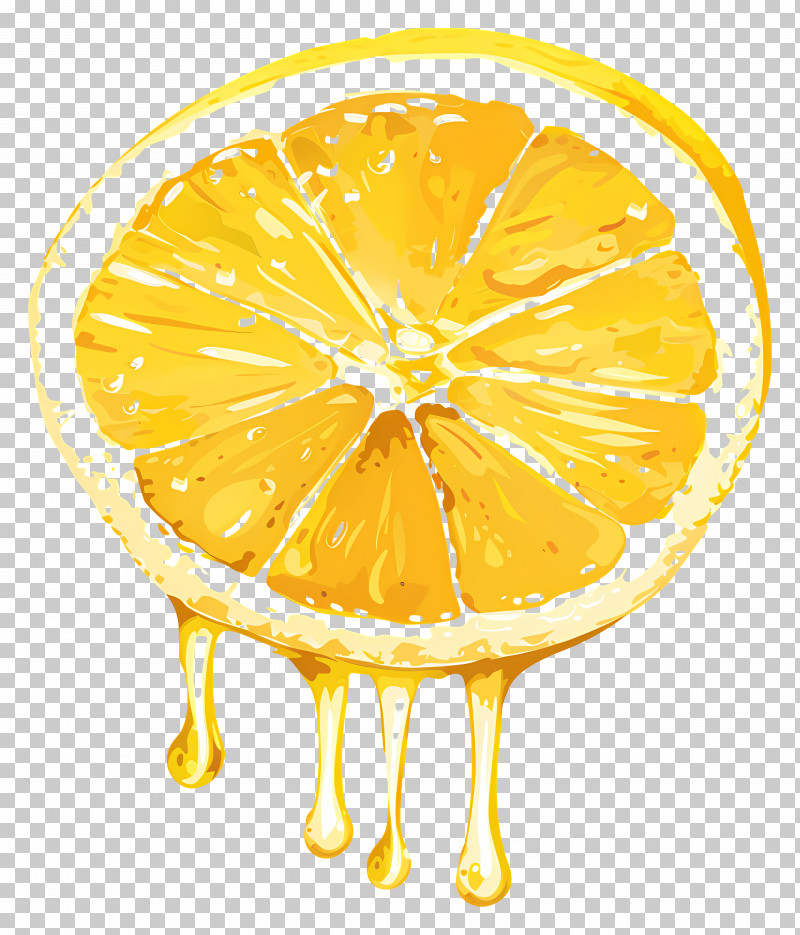 Lemon Slice - Lemon Slice With Dripping Juice Illustration PNG, Clipart, Bright Yellow Elements ...