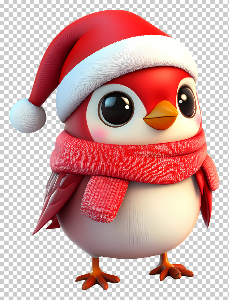 Christmas Bird - Festive Red Bird In Santa Hat PNG, Clipart, Animated ...