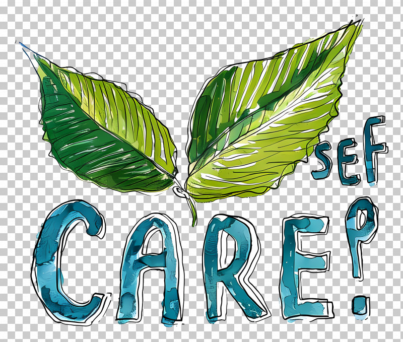 International Self Care Day - Green Leaves With Self Care Text PNG ...
