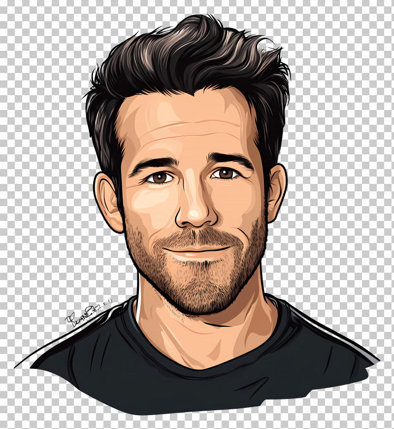 Ryan Reynolds - Cartoon-Styled Man Portrait Illustration PNG, Clipart ...