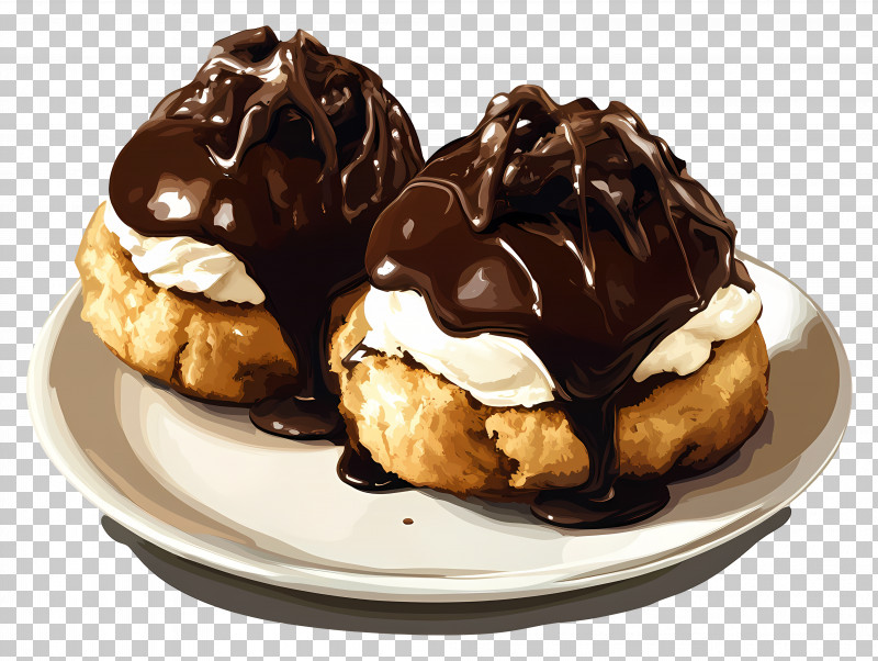 Profiterole - Chocolate Drizzled Cream Puffs PNG, Clipart, Baking ...