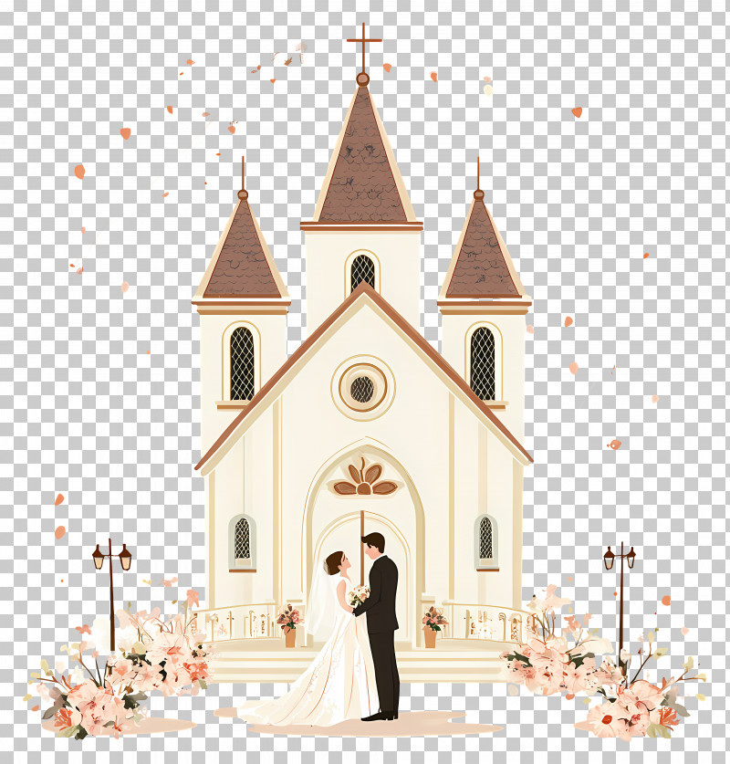 Wedding Church - Beautiful Wedding Scene At Church PNG, Clipart ...