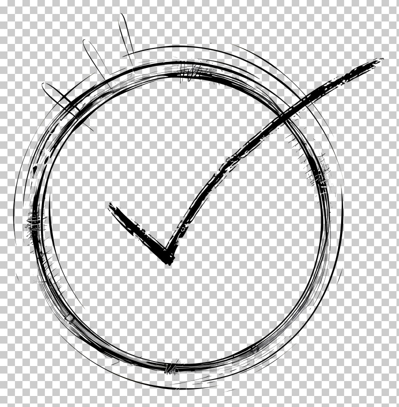 Check Mark - Black Sketched Checkmark In Circle PNG, Clipart, Agreement ...