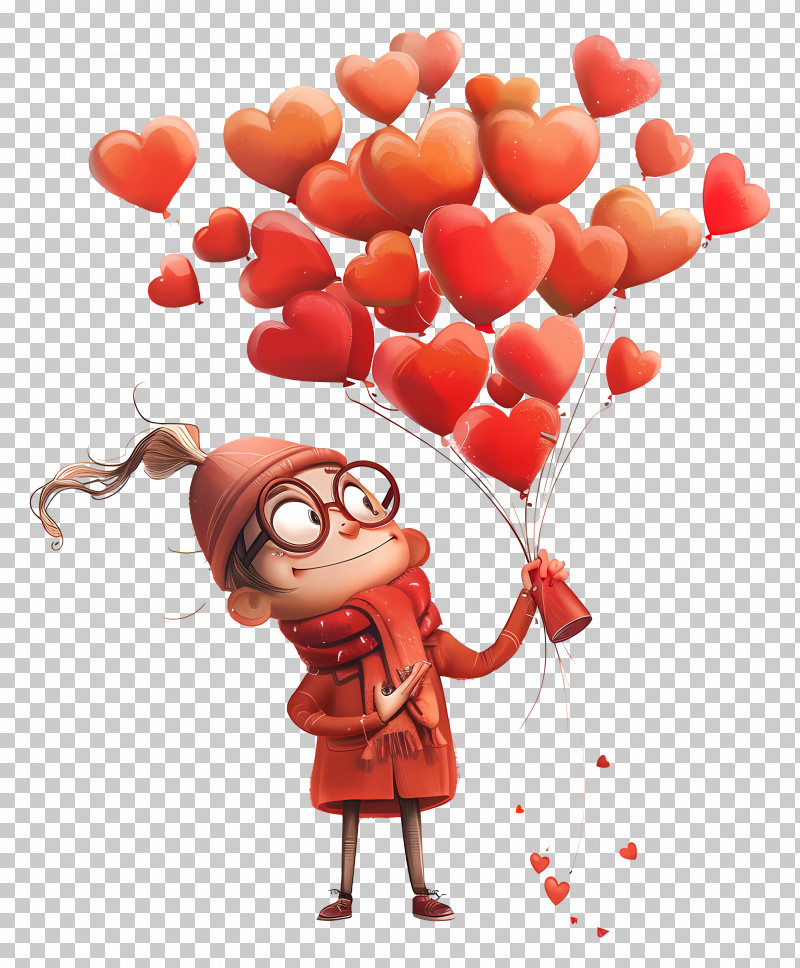 Love Design - Girl Holding Heart Balloons PNG, Clipart, Balloons ...