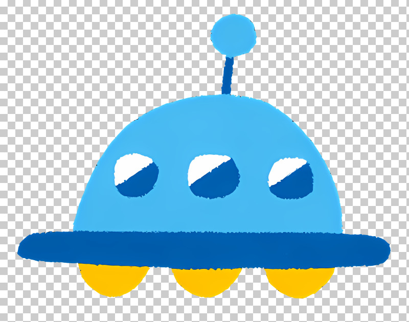Icon - Cute Blue UFO Cartoon Illustration PNG, Clipart, Alien, Cartoon ...