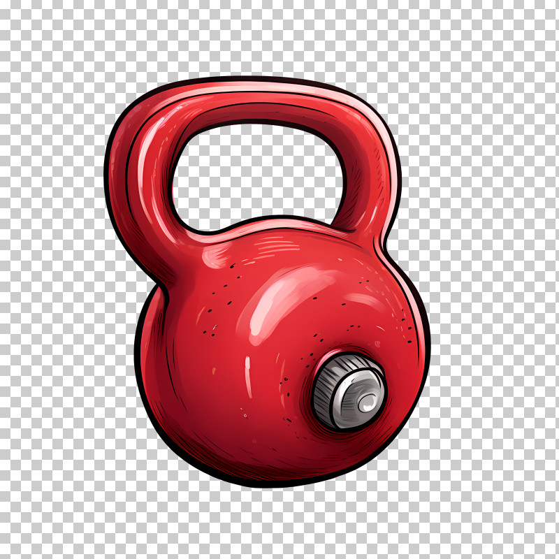 Workout - Red Kettlebell Illustration For Fitness And Gym PNG, Clipart ...