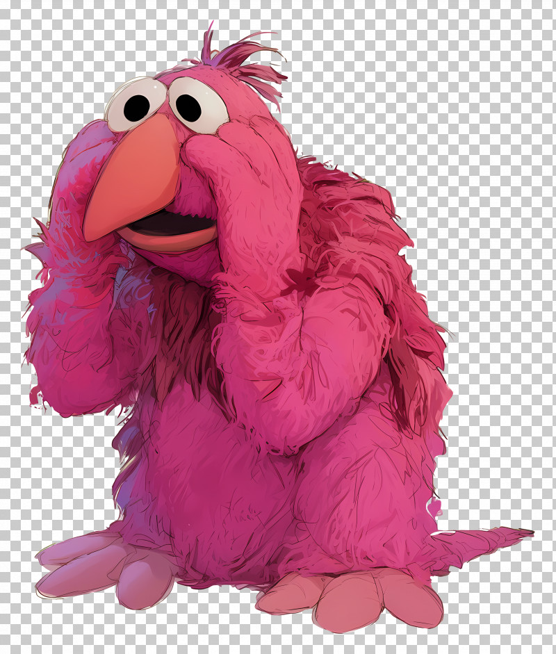 Telly Monster - Pink Furry Puppet In A Cute Pose PNG, Clipart, Colorful ...