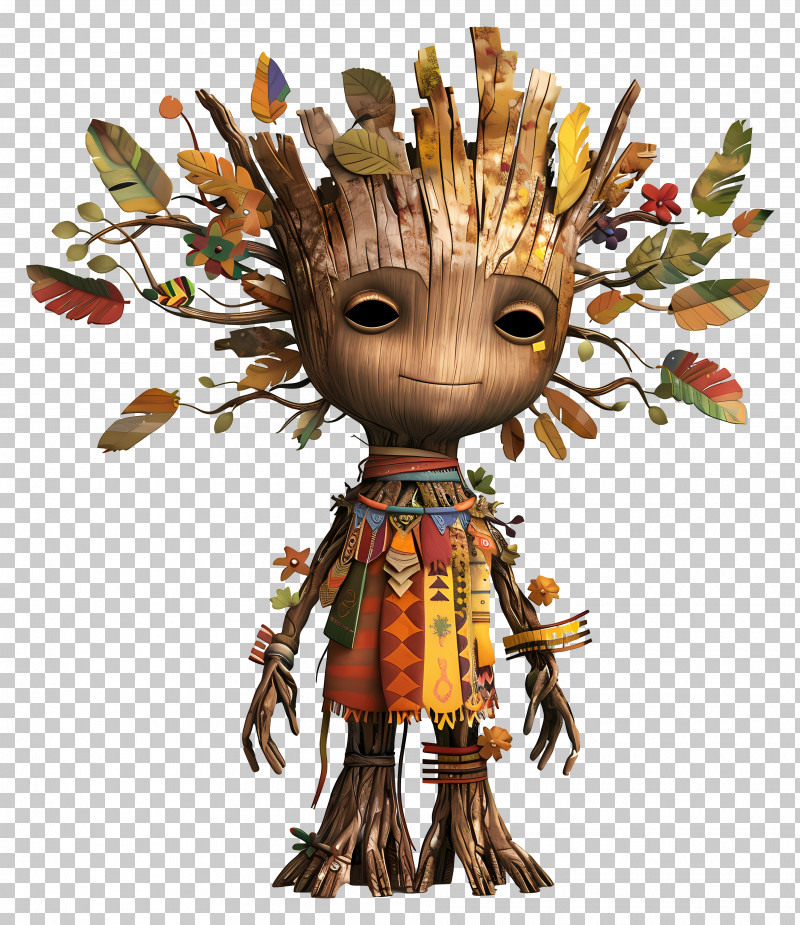 Groot - Wooden Creature With Autumn Leaves PNG, Clipart, Autumn ...