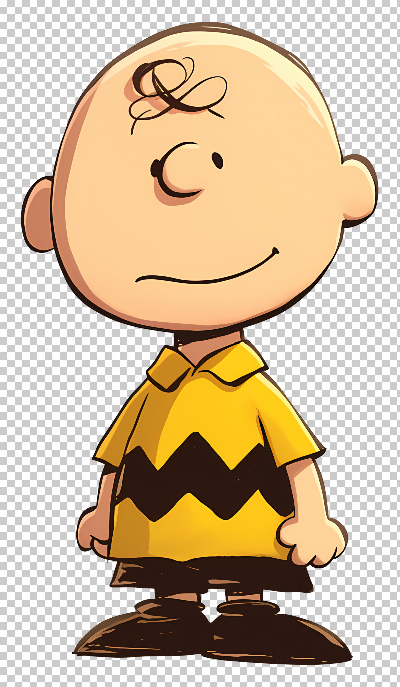Charlie Brown - Adorable Cartoon Character In Yellow Shirt PNG, Clipart ...