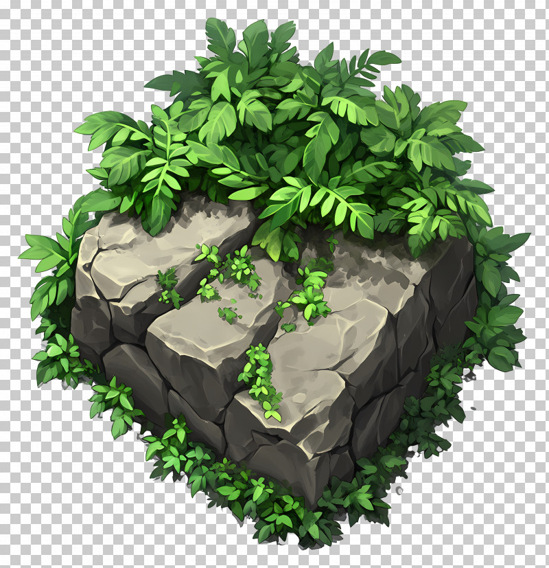 Green Bush Rock - Rock With Green Plants PNG, Clipart, Garden, Green ...