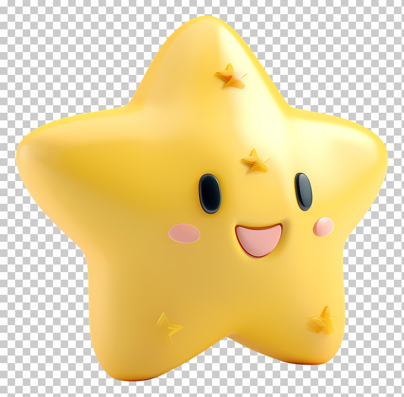 3d Star - Cute Yellow Smiling Star Cartoon PNG, Clipart, 3d Star, Bright Design, Cartoon ...