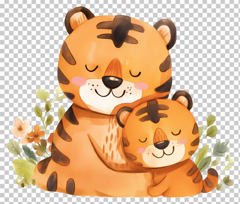 Watercolor Tiger - Cute Tiger Family Illustration PNG, Clipart, Cubs ...