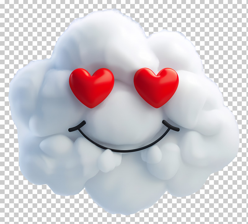 Cloud - Adorable Smiling Cloud With Heart Eyes PNG, Clipart, Adorable ...