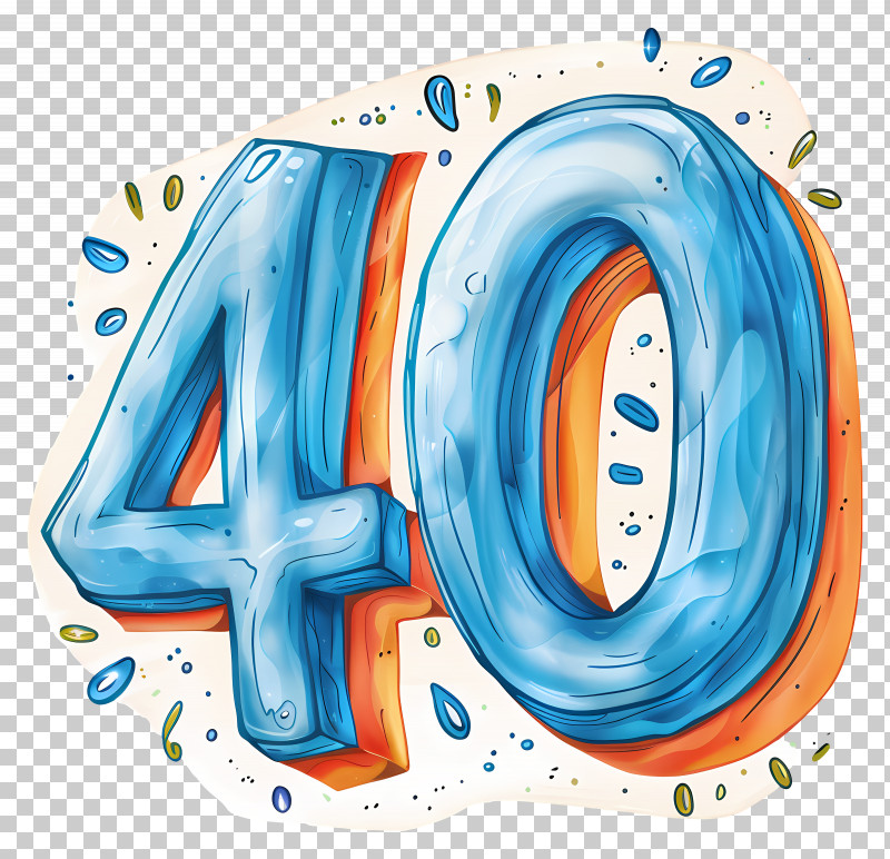 Number 40 - Celebratory Number 40 PNG, Clipart, Age, Anniversary ...