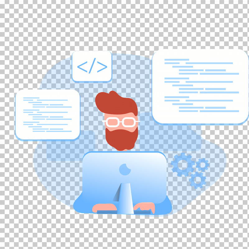 Coding Illustration Of A Programmer At Work Png Clipart Coding