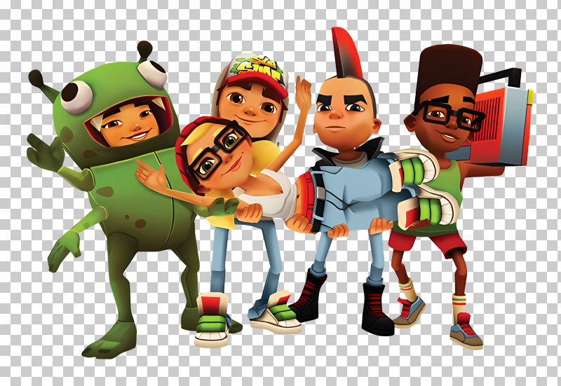 Subway Surfers - Group Of Cartoon Characters Posing PNG, Clipart ...