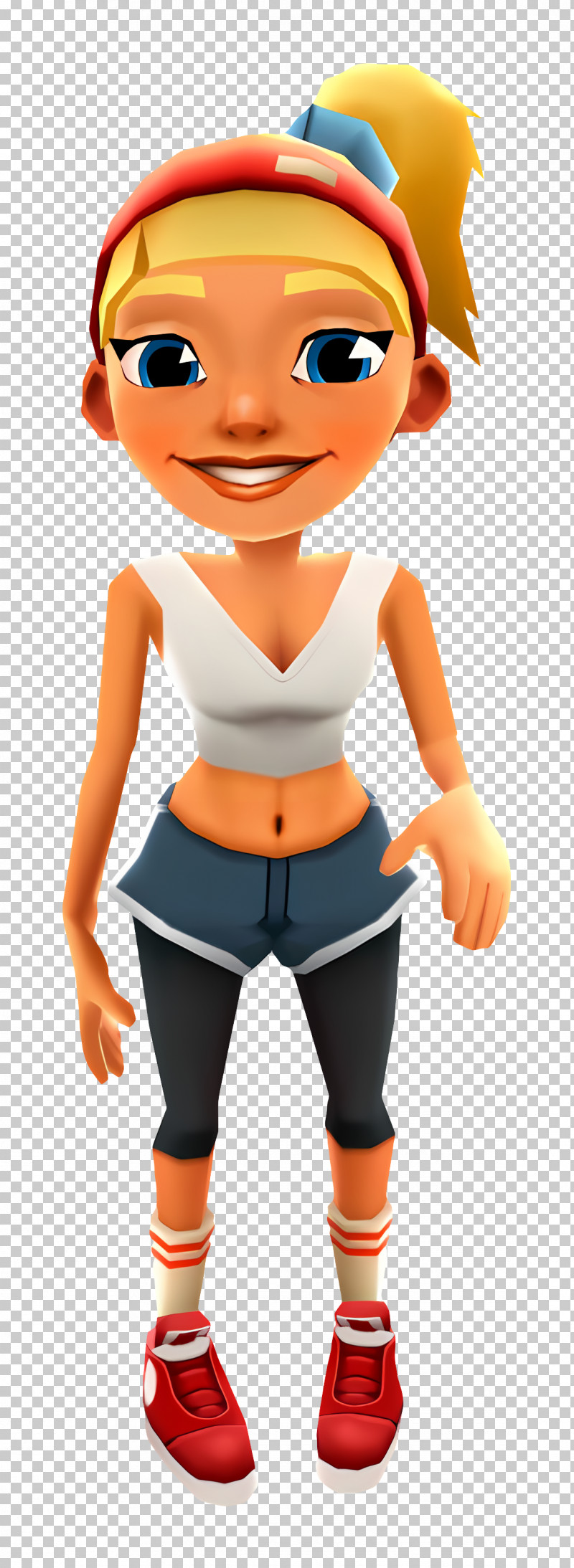 Subway Surfers - Smiling Cartoon Girl In Athletic Outfit PNG, Clipart ...
