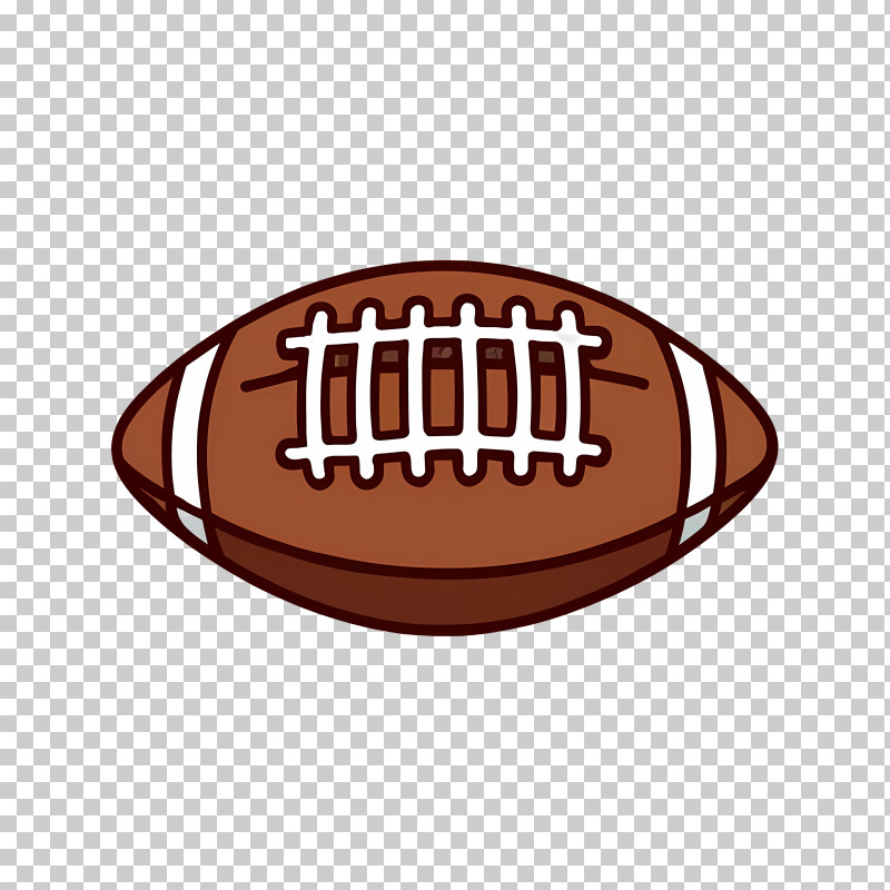 American Football - Cartoon Football Icon With White Stitches PNG ...