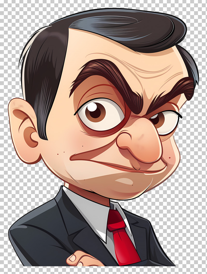 Mr Bean - Cartoon Man In Suit With Red Tie PNG, Clipart, Animated ...
