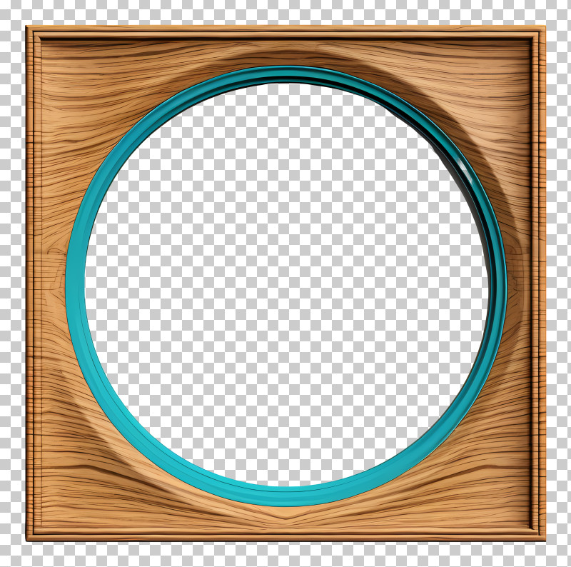 Wooden Frame - Circular Wooden Frame With Blue Inner Border PNG, Clipart, Blue, Border, Circular ...