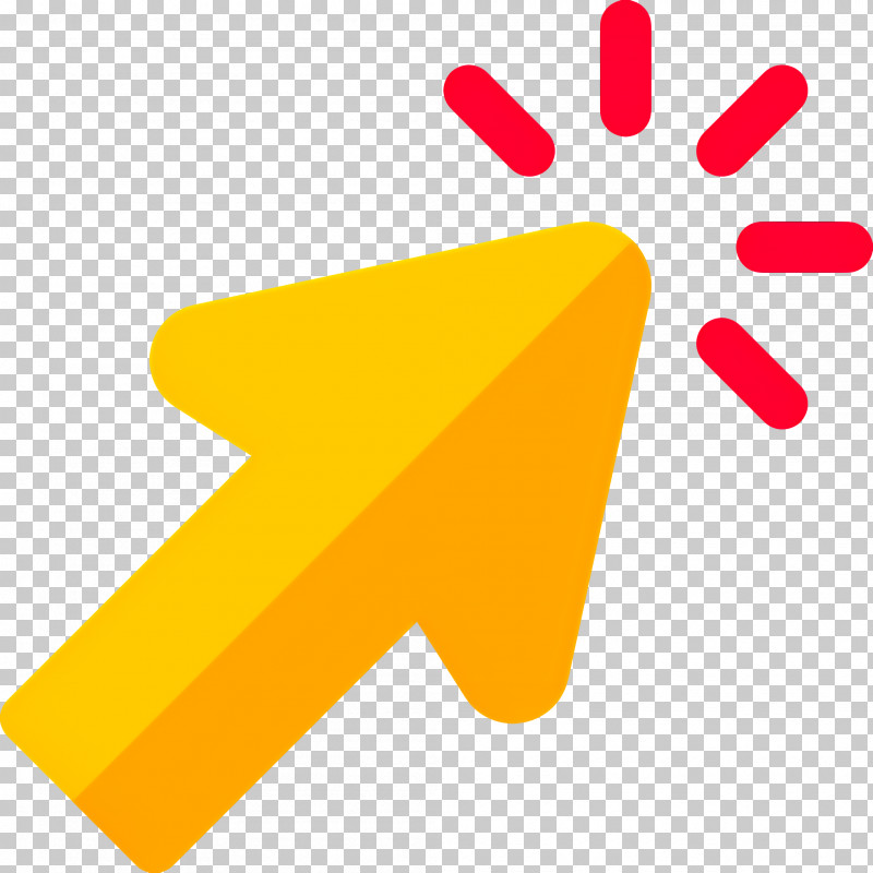 Mouse Arrow - Illustrated Yellow Pointer Icon With Click Effect PNG, Clipart, Animated Ui Design ...