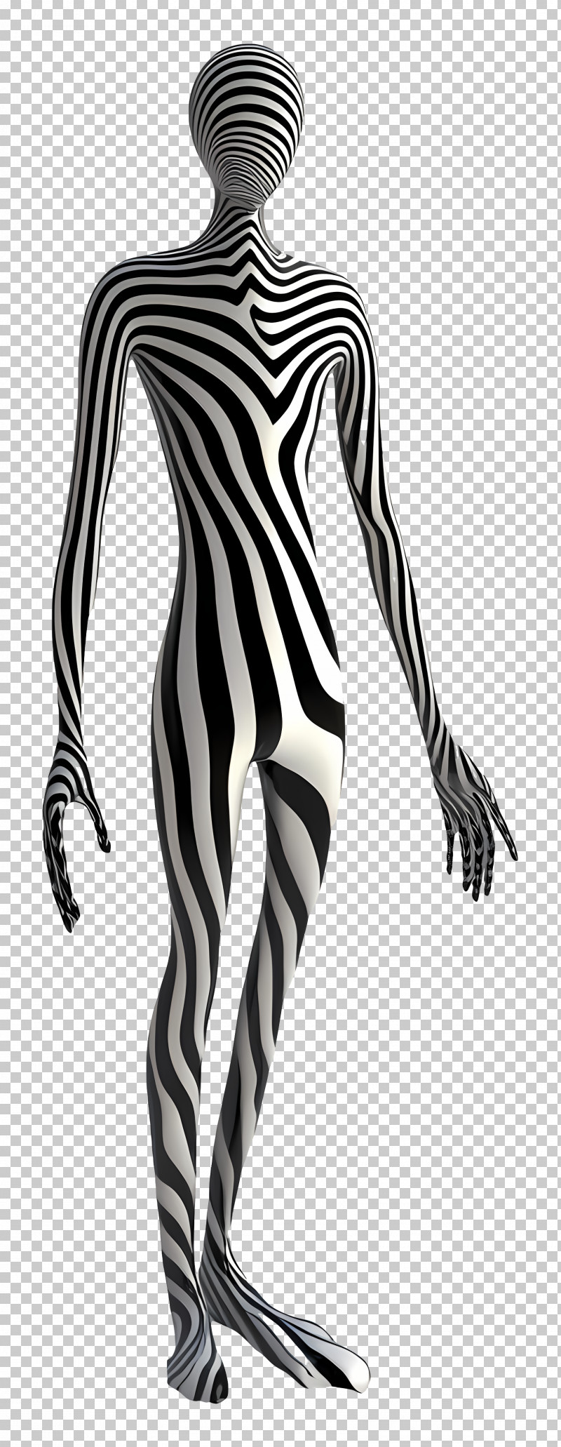 Slender Man - Zebra-Striped Abstract Figure PNG, Clipart, Artistic, Figure, Monochrome, Pattern ...