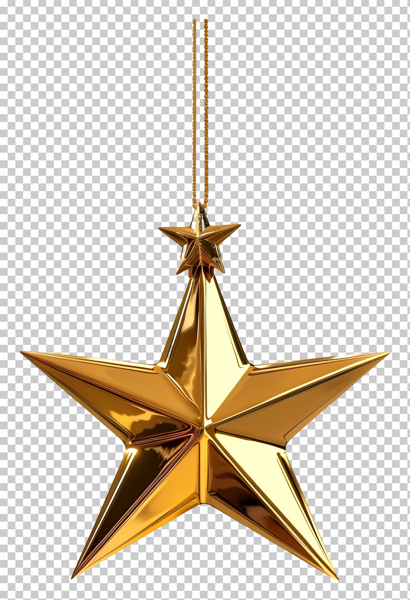 Gold Star - Golden Star Ornament For Festive Decoration PNG, Clipart, Celebration Decor ...
