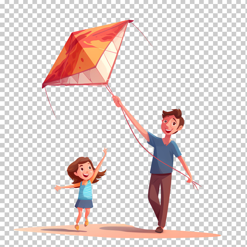 Kite Flying Day - Father And Daughter Flying Kite PNG, Clipart, Bonding ...