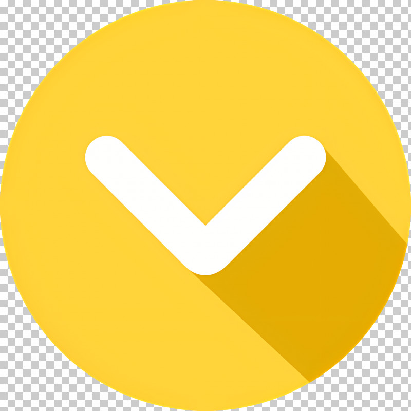 Down Arrow - Yellow Down Arrow PNG, Clipart, Approval Symbol, Checkmark ...