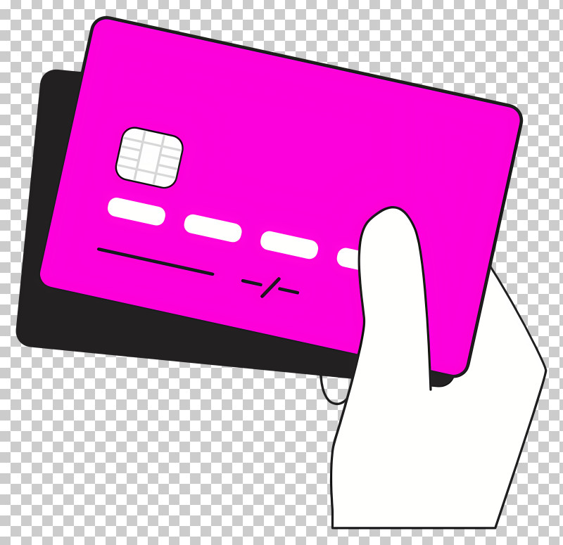 Credit Card - Hand Holding Pink Credit Card Illustration PNG, Clipart ...