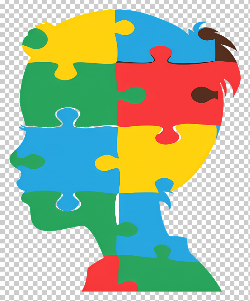 Puzzle Head - Colorful Puzzle Silhouette PNG, Clipart, Child, Colorful ...
