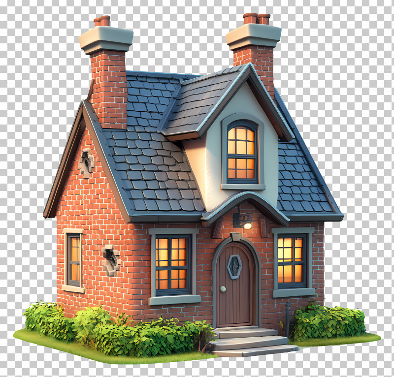 Cartoon Brick House - Small Cute Doodle House PNG, Clipart ...