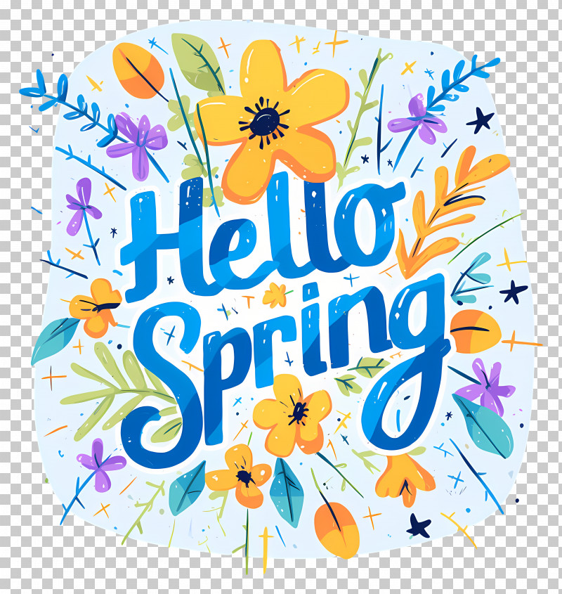 Hello Spring - Hello Spring Floral Greeting PNG, Clipart, Bright ...