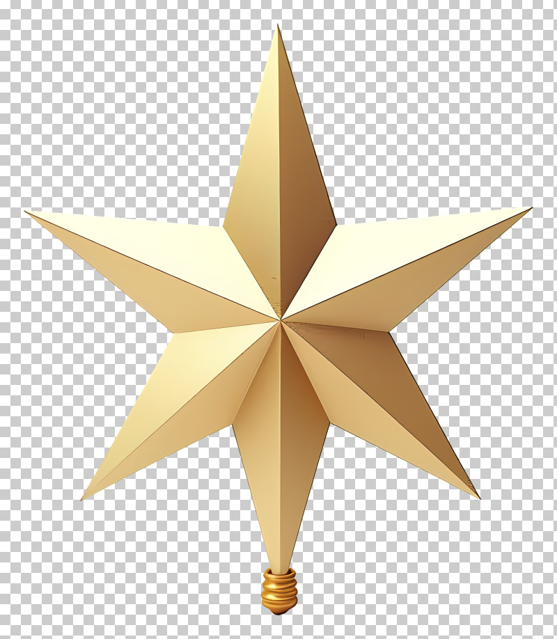 Gold Star - Golden Star Tree Topper Decoration PNG, Clipart, Christmas ...