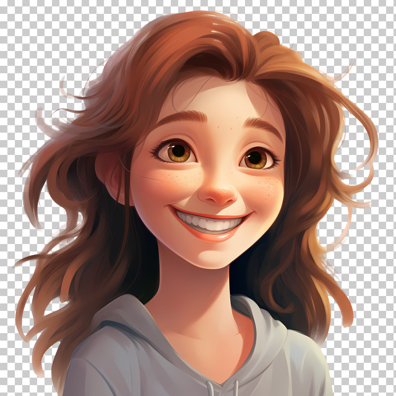 Smiling Girl - Smiling Girl Cartoon Illustration PNG, Clipart, Animated ...