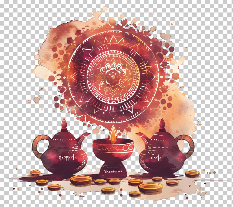 Golden Pots - Dhanteras Celebration Elements PNG, Clipart, Celebration ...