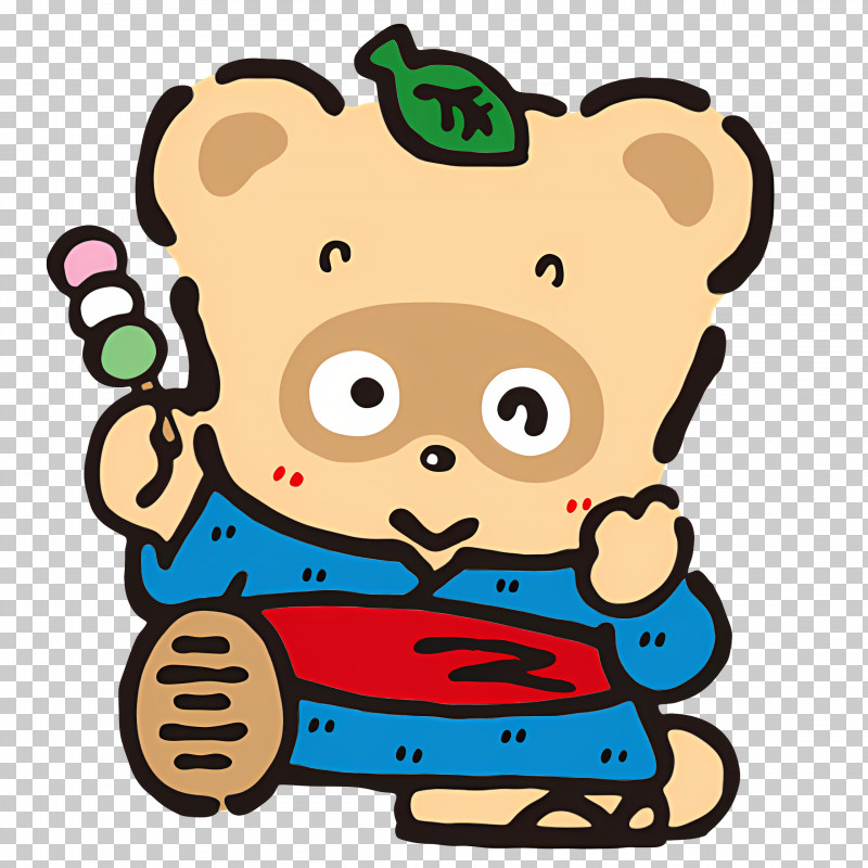Pokopon - Cartoon Bear With Dango And Kimono PNG, Clipart, Bear ...