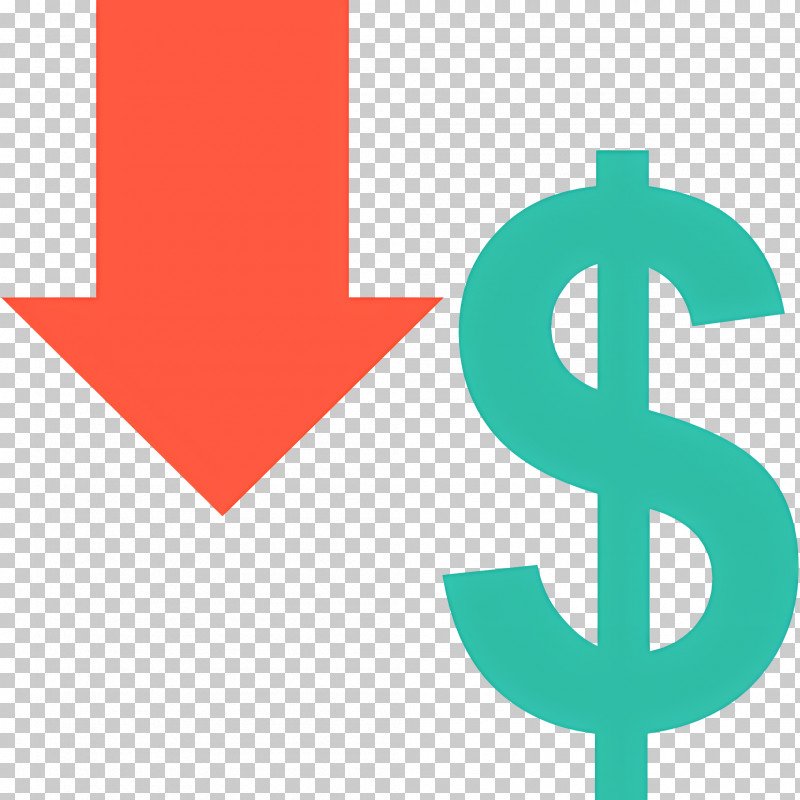 Investment Down - Red Downward Arrow And Dollar Symbol PNG, Clipart ...