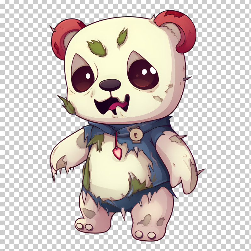Zombie Bear - Cute Zombie Panda With Torn Clothes PNG, Clipart, Bear ...
