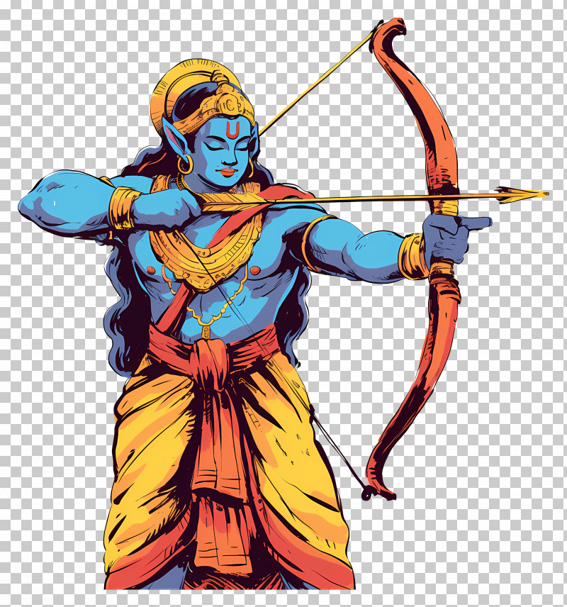 Ram Navami - Blue-Skinned Archer Holding Bow And Arrow PNG, Clipart ...