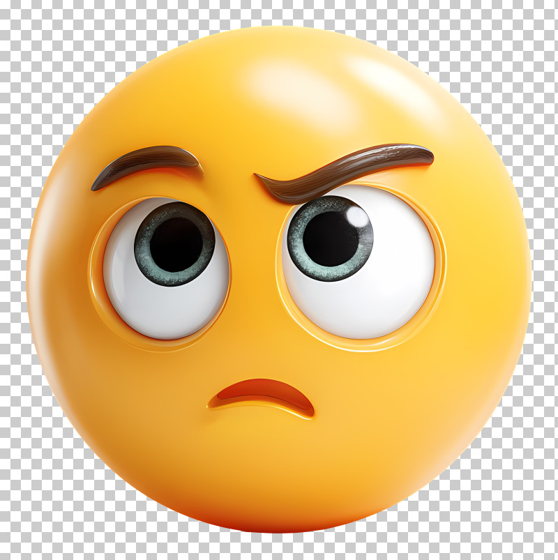Confidence Emoji - Confused Emoji With Raised Eyebrow PNG, Clipart ...