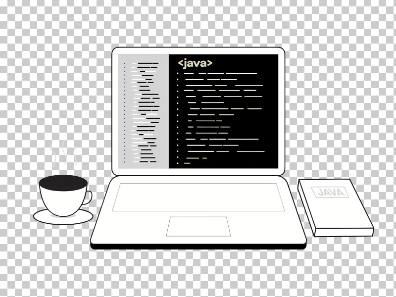 Java - Laptop With Java Code And Coffee PNG, Clipart, Book, Coding, Coffee, Java, Laptop Free ...