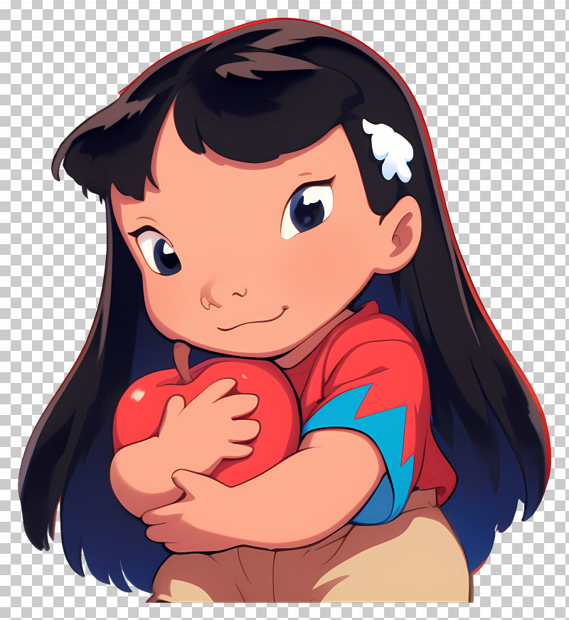 Lilo Pelekai - Cartoon Girl Hugging An Apple PNG, Clipart, Cartoon ...